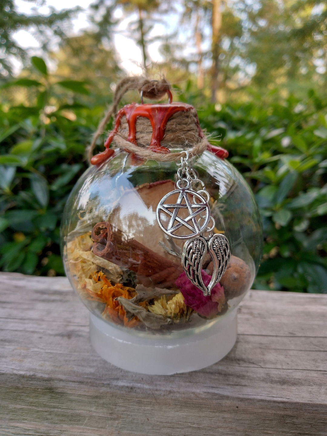 Samhain Witch Ball: Ancestral Connection, Halloween Witches Orb, Altar ...