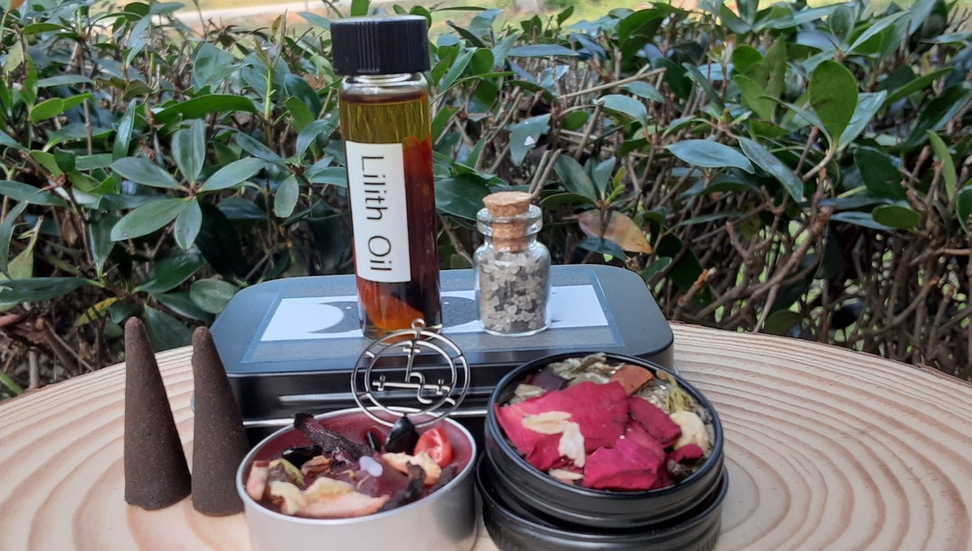 Goddess Lilith Mini Devotional Altar Kit in a Black Tin, Lilith's ...