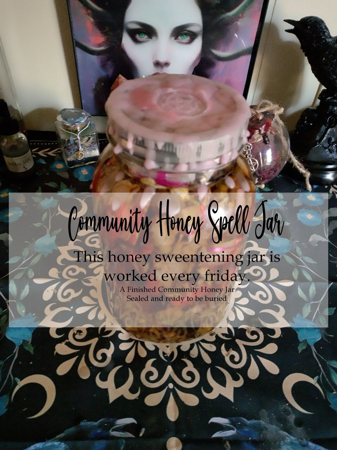 Community Witches Honey Spell Jar, Sweetening Spell Jar, Enchanted ...