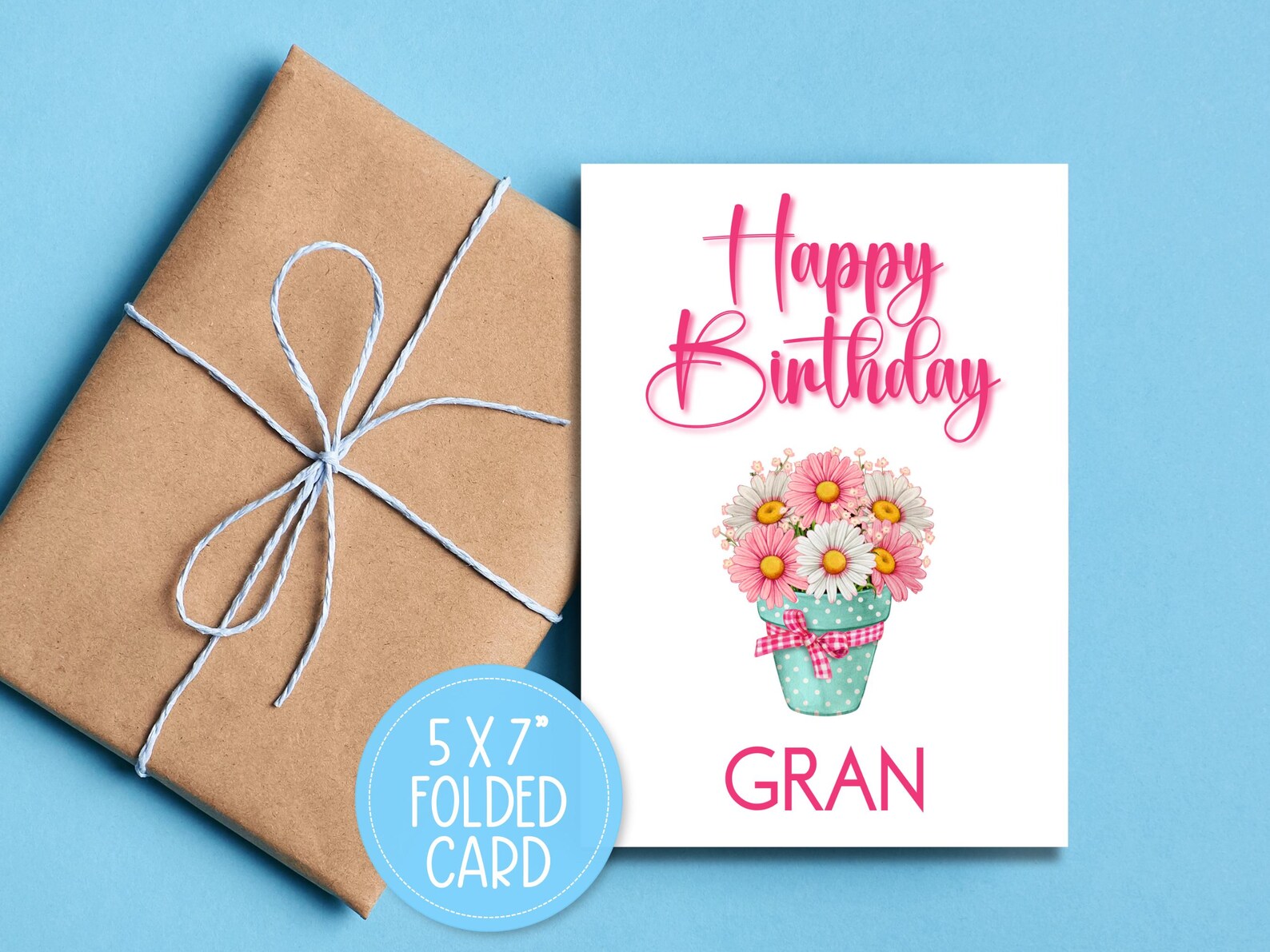 Gran Birthday Card Printable, Happy Birthday Gran Card, Downloadable ...