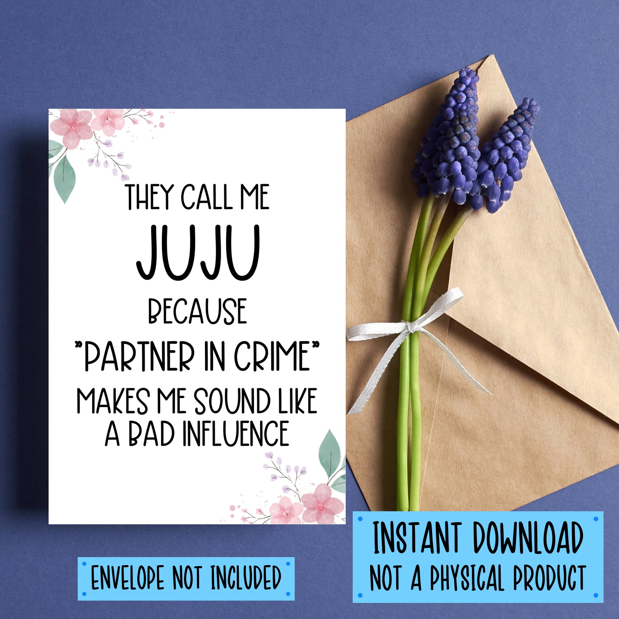 Juju Printable Card, Printable Card for Juju, Funny Juju Card, Juju ...