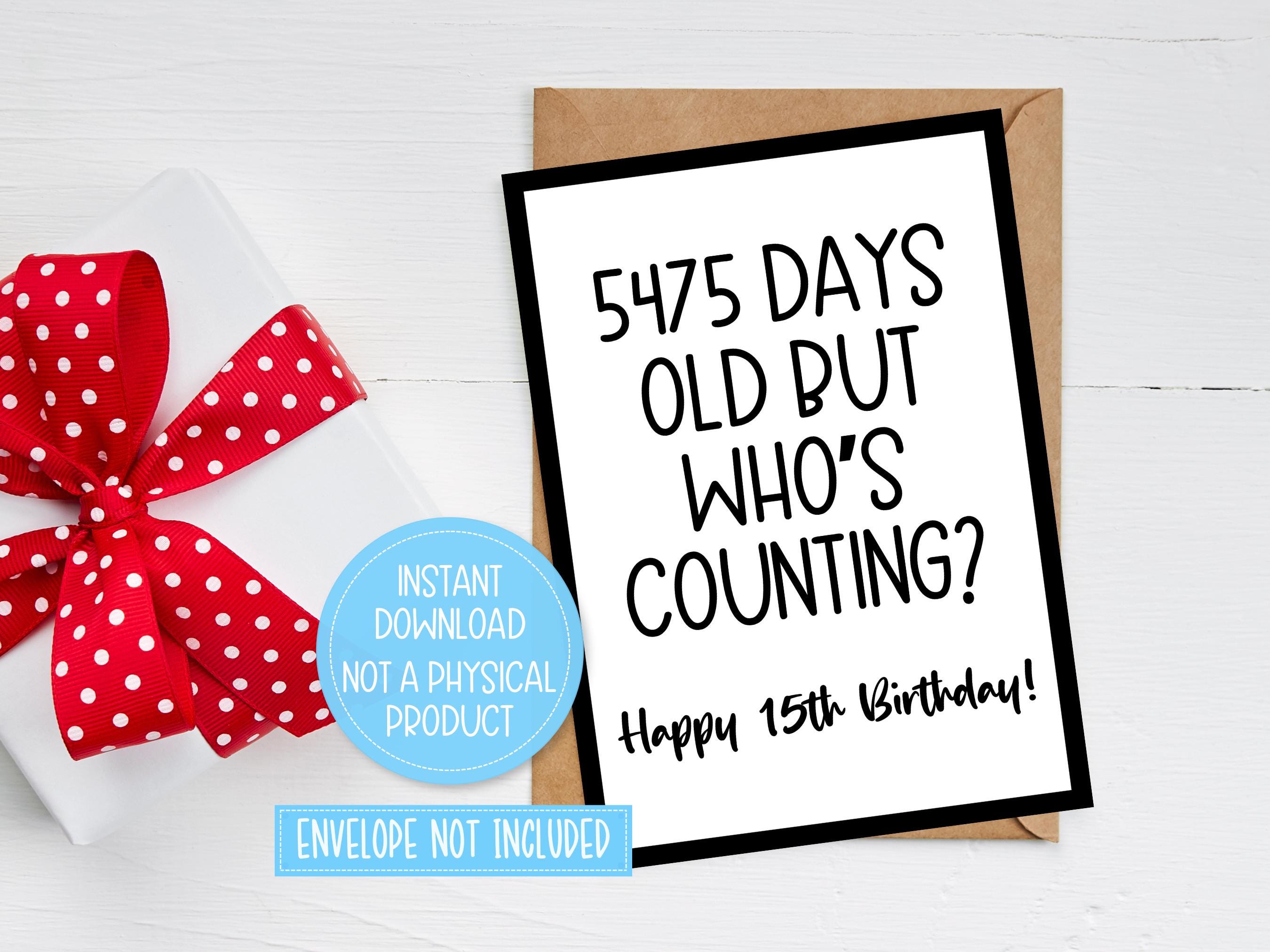 15 Yr Old Birthday Card Printable, 15th Birthday Card for Boy, 15 ...