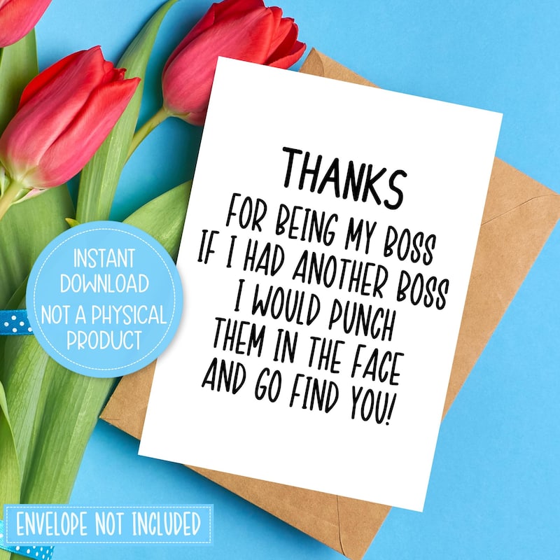 Thank You Boss - Etsy