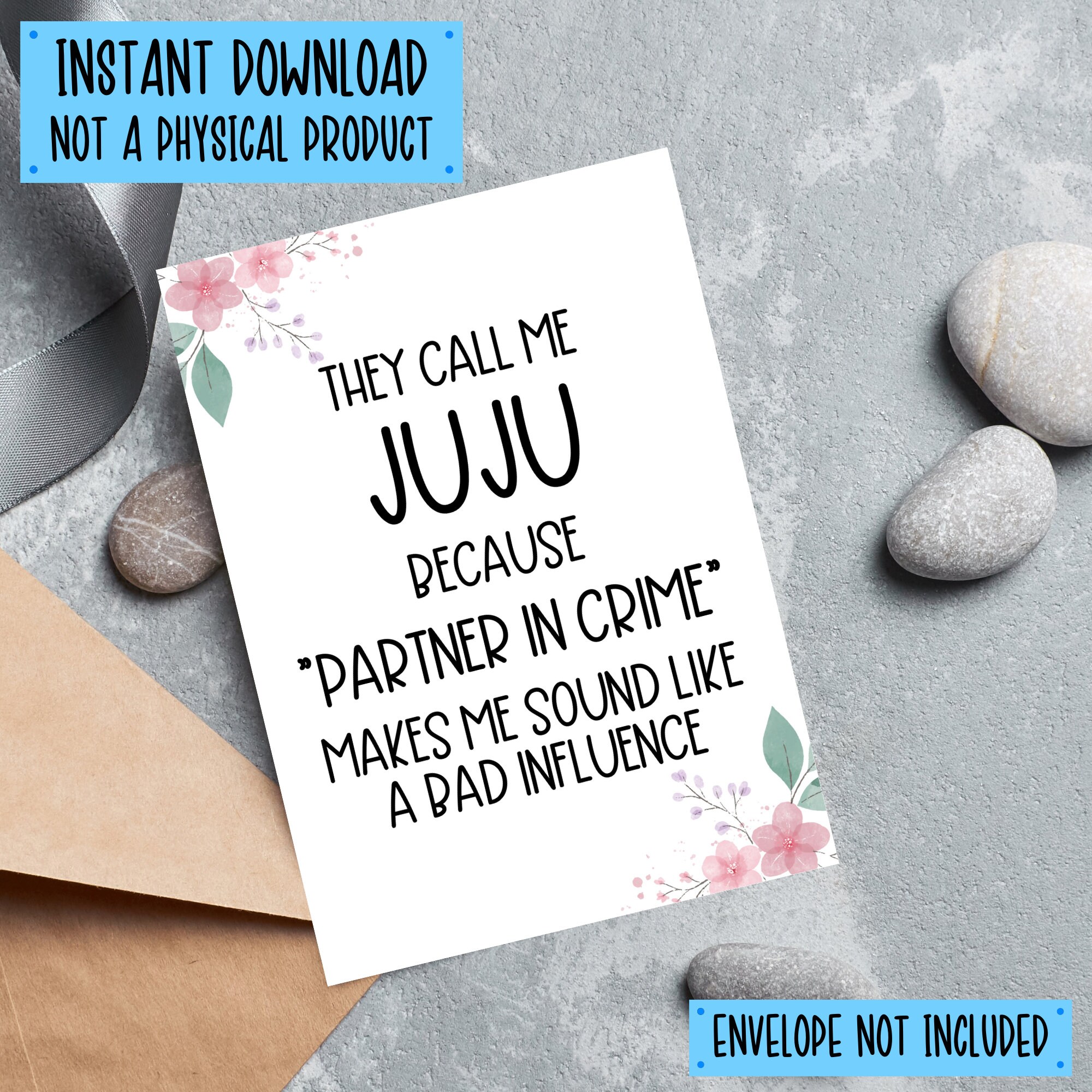 Juju Printable Card, Printable Card for Juju, Funny Juju Card, Juju ...