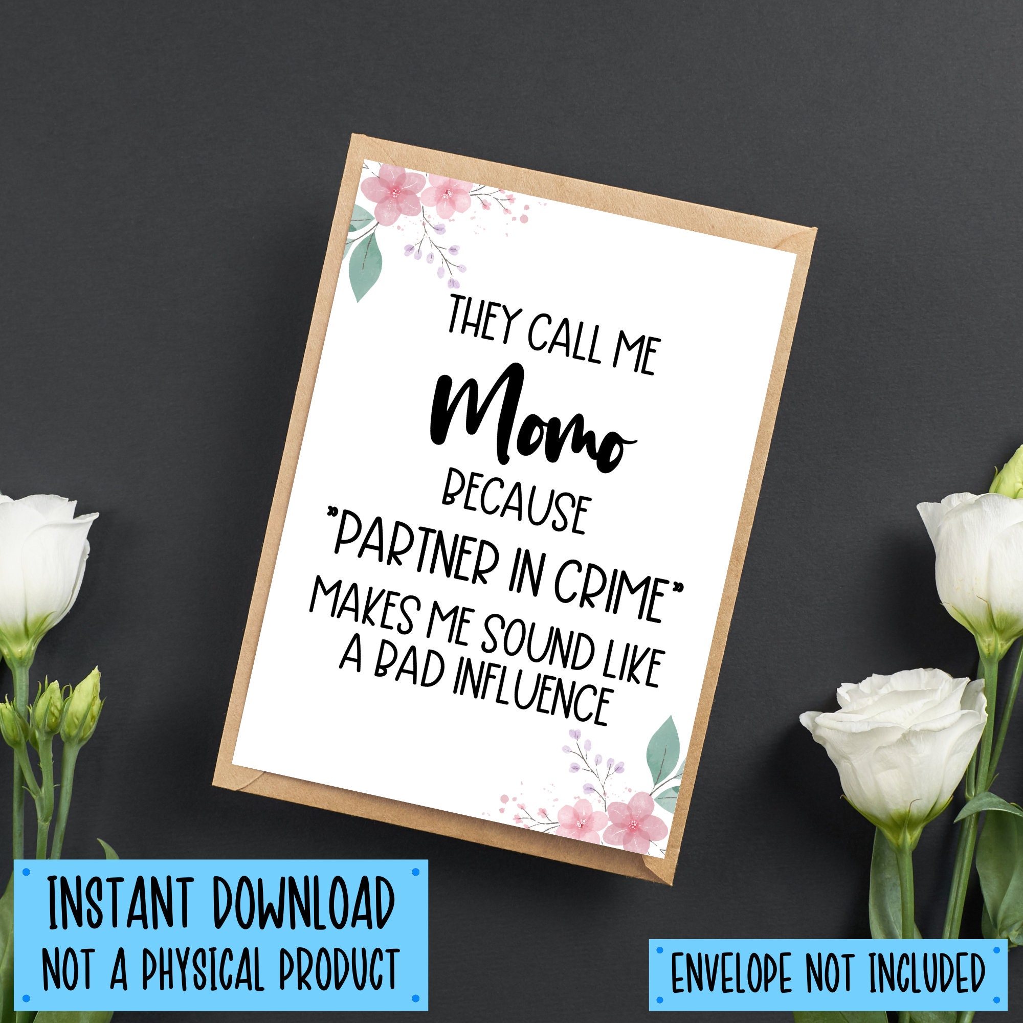 Momo Printable Card, Printable Card for Momo, Funny Momo Card, Momo ...