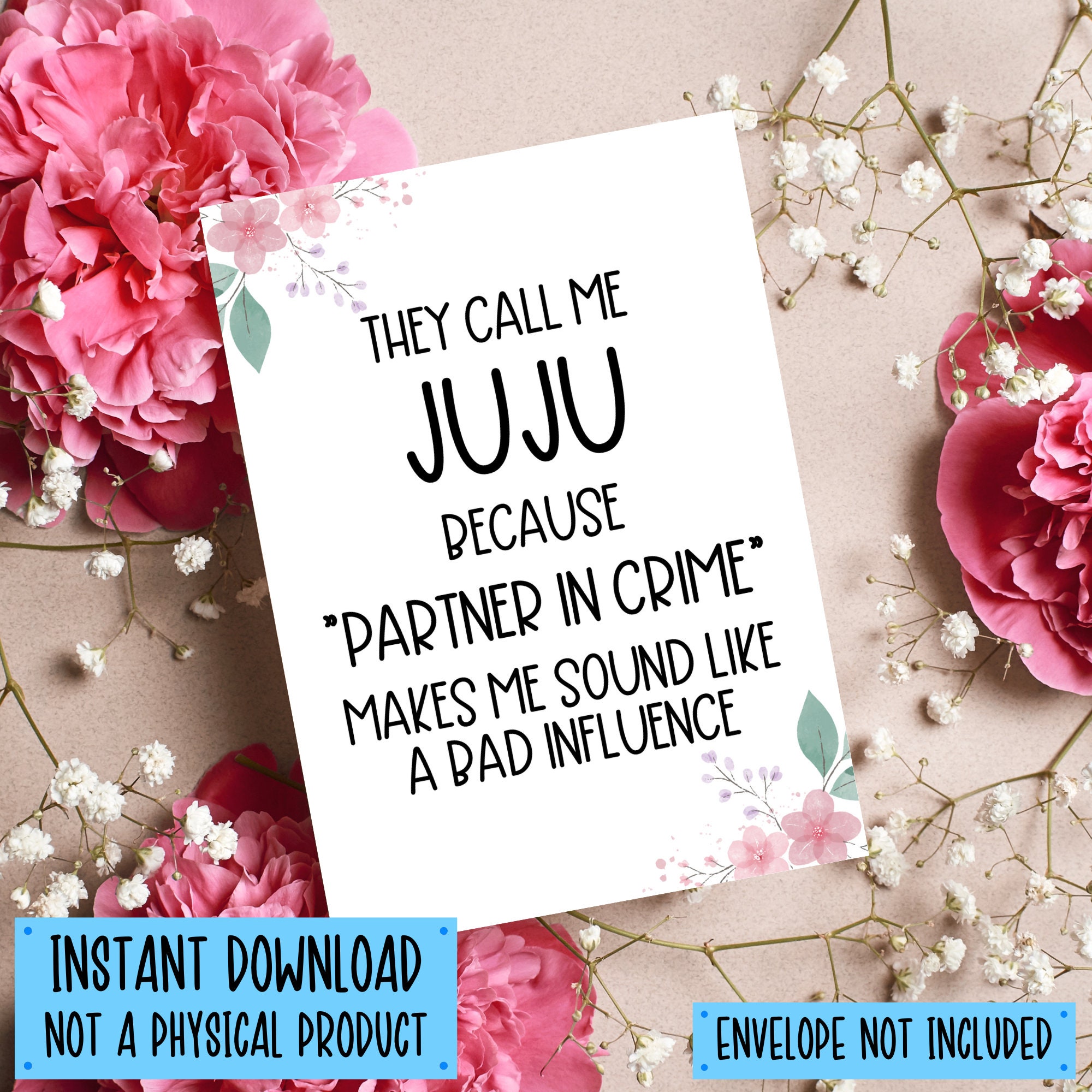 Juju Printable Card, Printable Card for Juju, Funny Juju Card, Juju ...