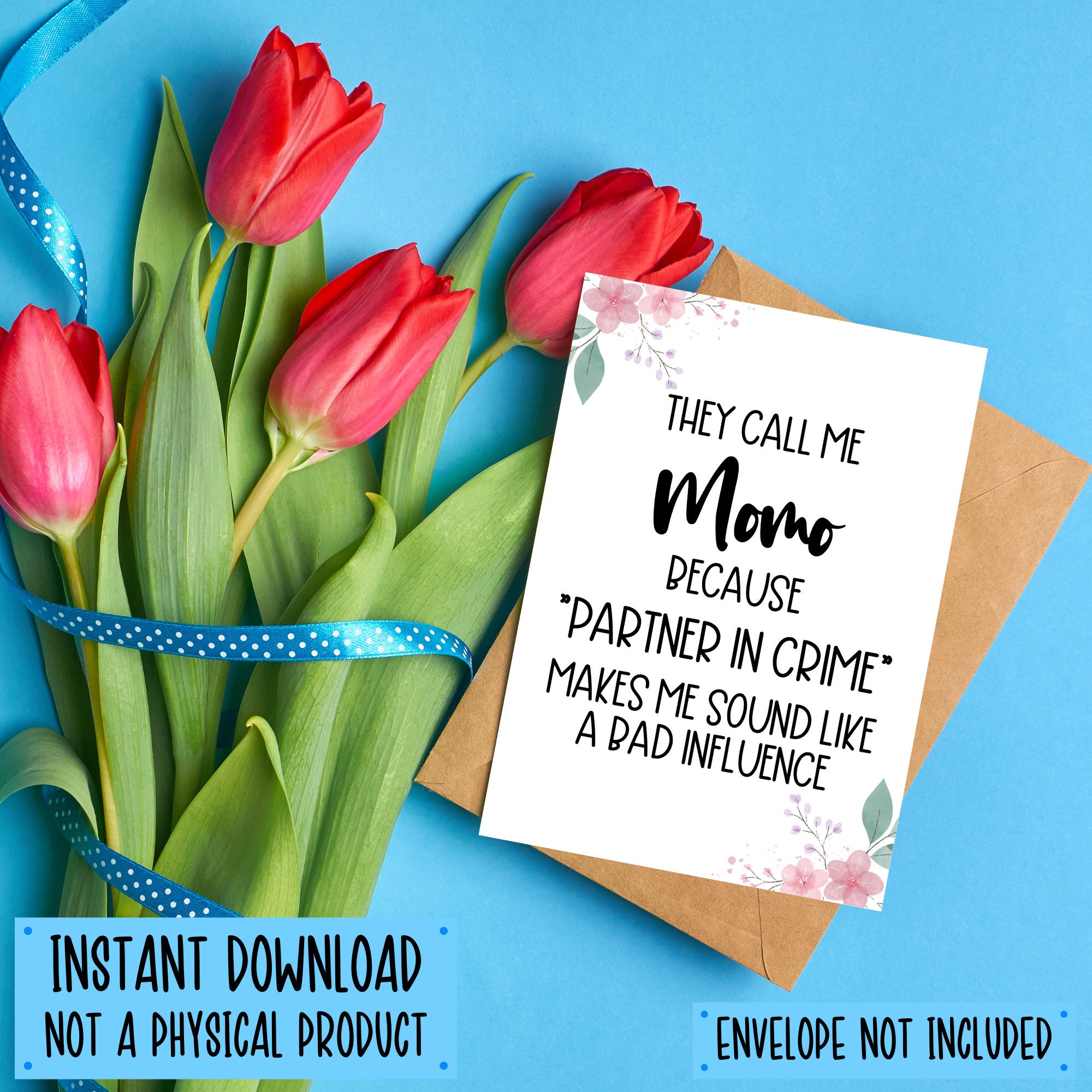 Momo Printable Card, Printable Card for Momo, Funny Momo Card, Momo ...