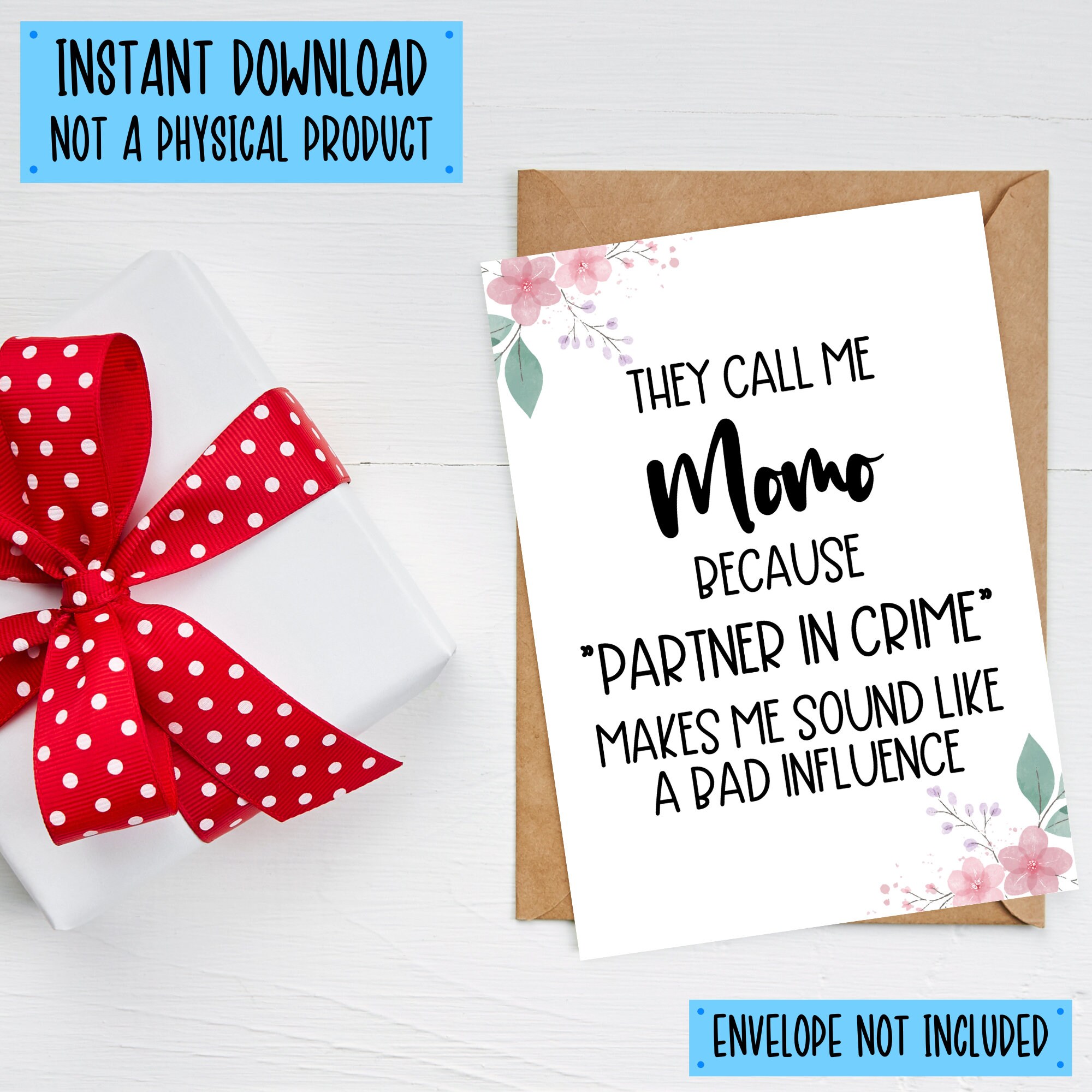 Momo Printable Card, Printable Card for Momo, Funny Momo Card, Momo ...