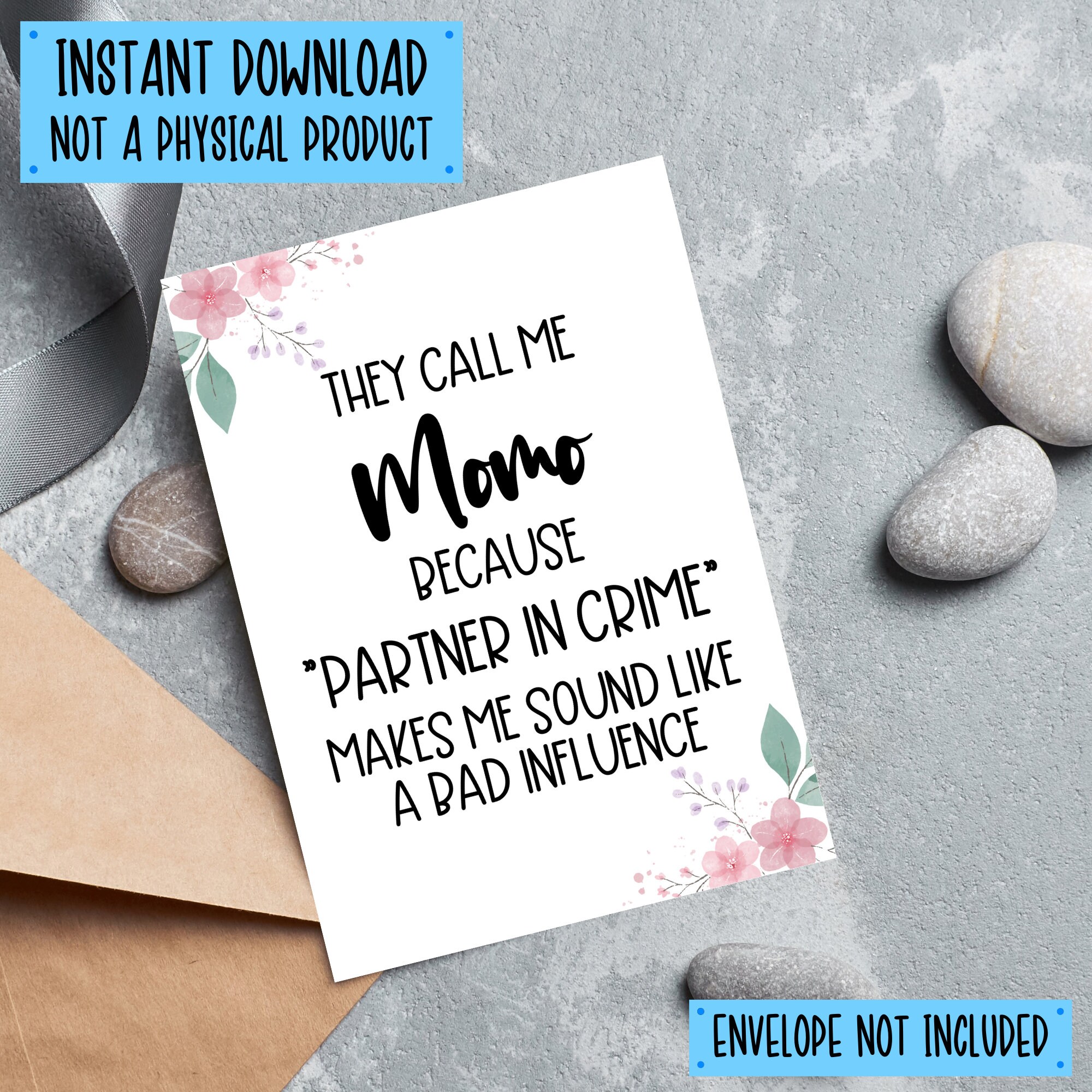 Momo Printable Card, Printable Card for Momo, Funny Momo Card, Momo ...