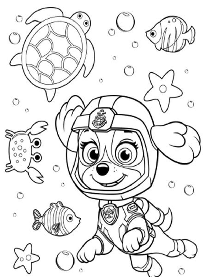 Crayola Paw Patrol Coloring,50 Printable Coloring Pages for Kids + 1 ...