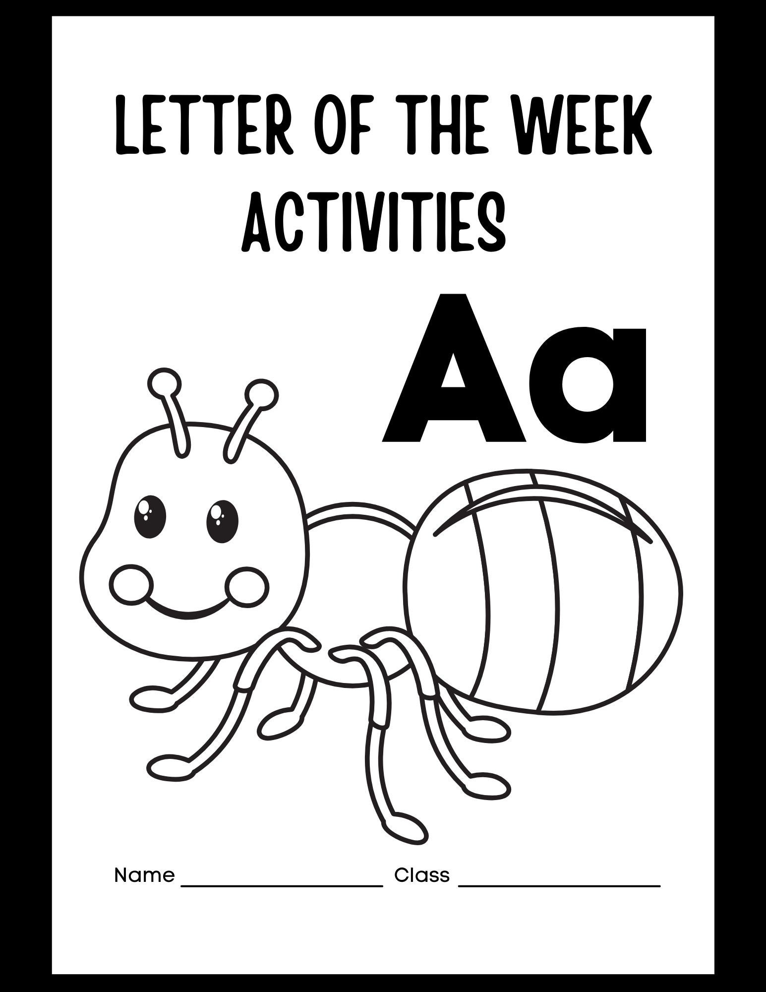 Letter of the Week Activity Book - Etsy
