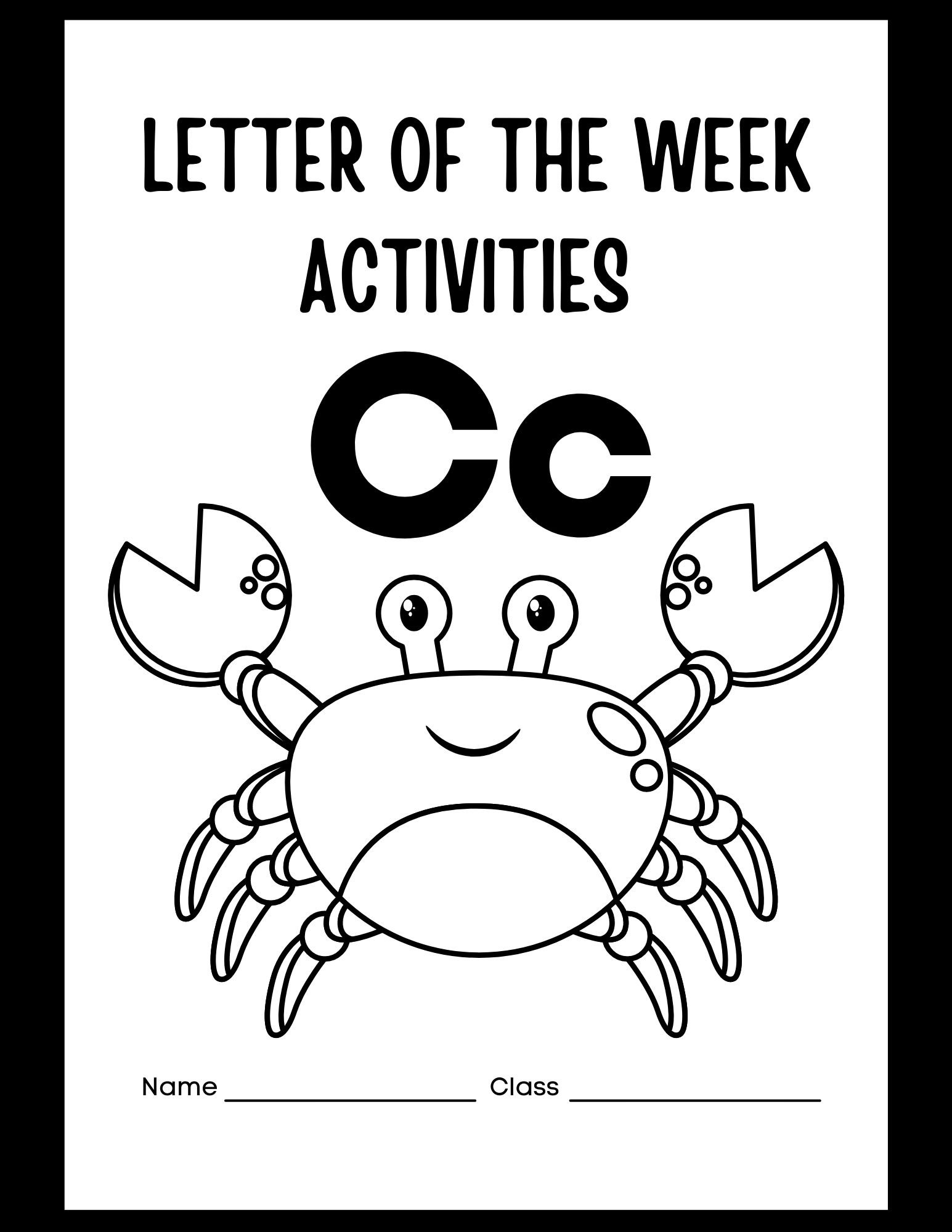 Letter of the Week Activity Book - Etsy