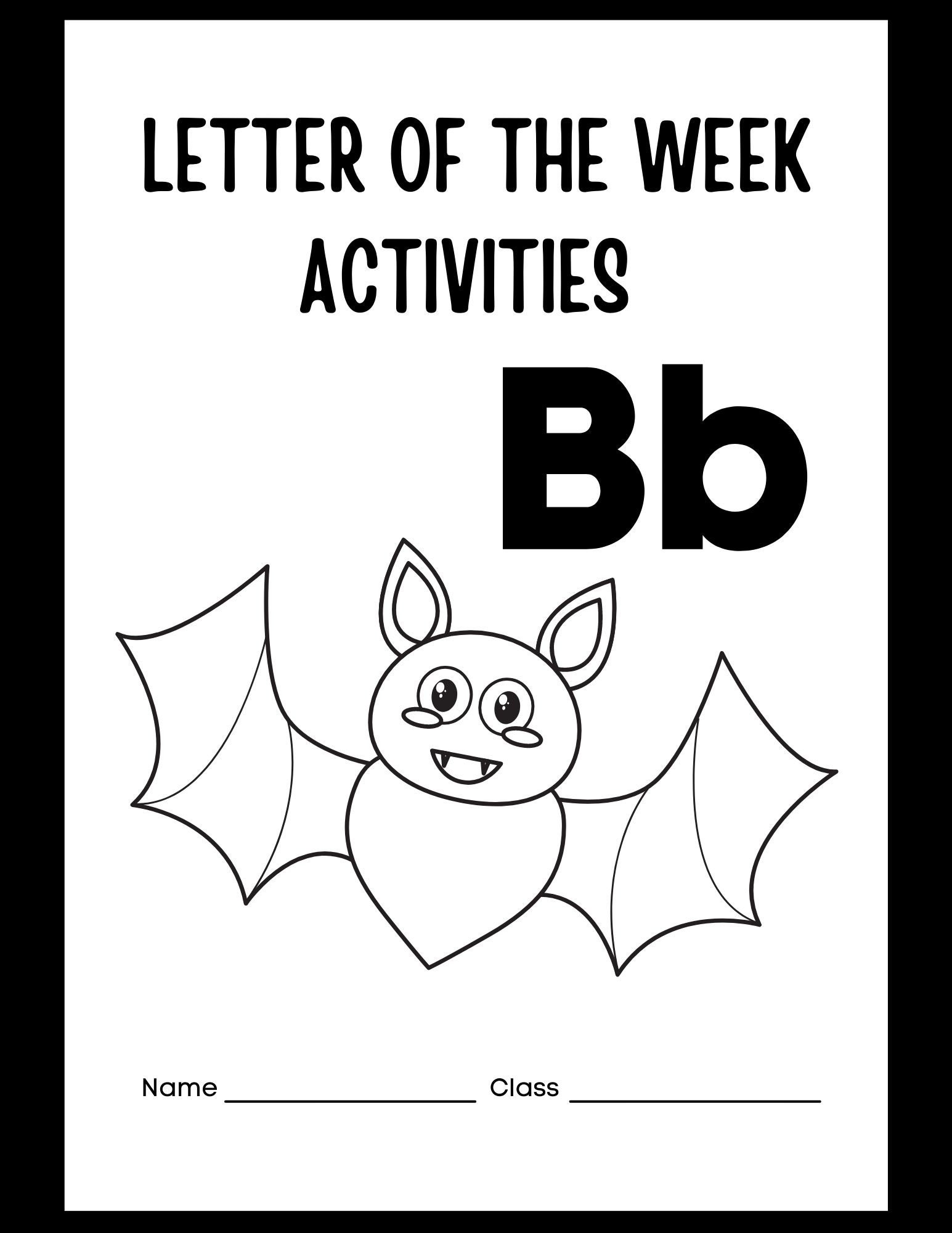 Letter of the Week Activity Book - Etsy