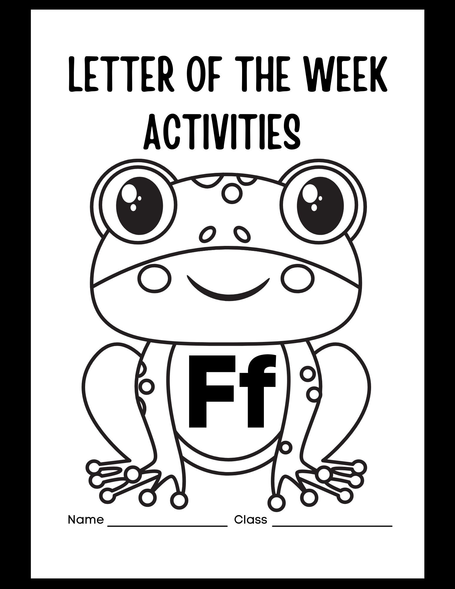 Letter of the Week Activity Book - Etsy