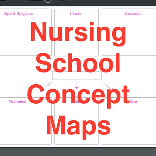Nursing School Concept Maps 37 Completed Concept Maps - Etsy