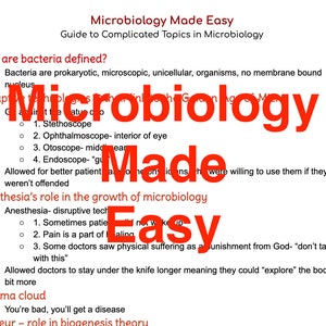 Microbiology Made Easy - Etsy