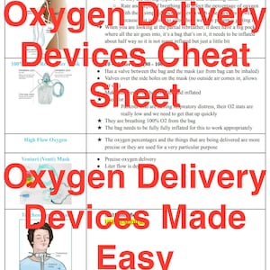 Oxygen Delivery Devices Cheat Sheet - Etsy