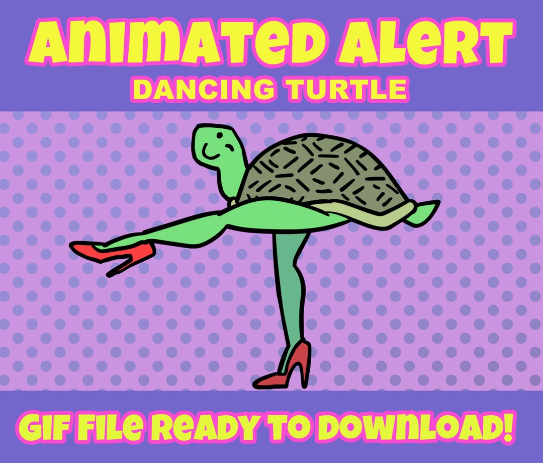 Animated Alert - Dancing Turtle - Etsy