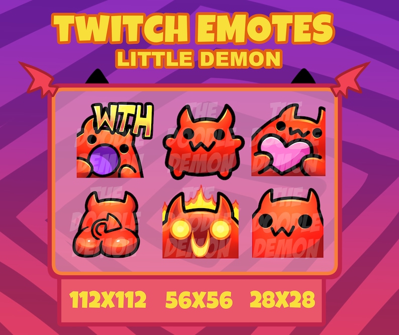 Twitch Emotes - Little Demon/ Kawaii Demon - Etsy