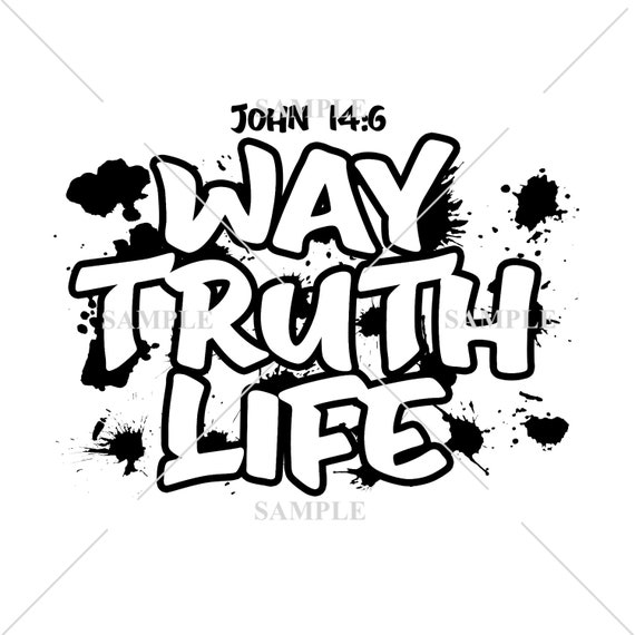 Way Truth Life PNG Digital Design 300 DPI Christian Designs | Etsy