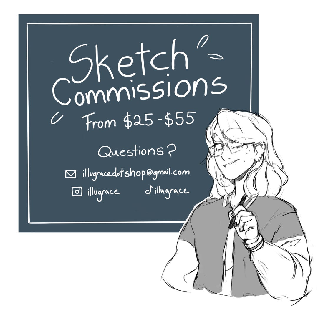 Digital Art Commissions| Custom Sketches for Dnd Campaigns, Ocs and ...