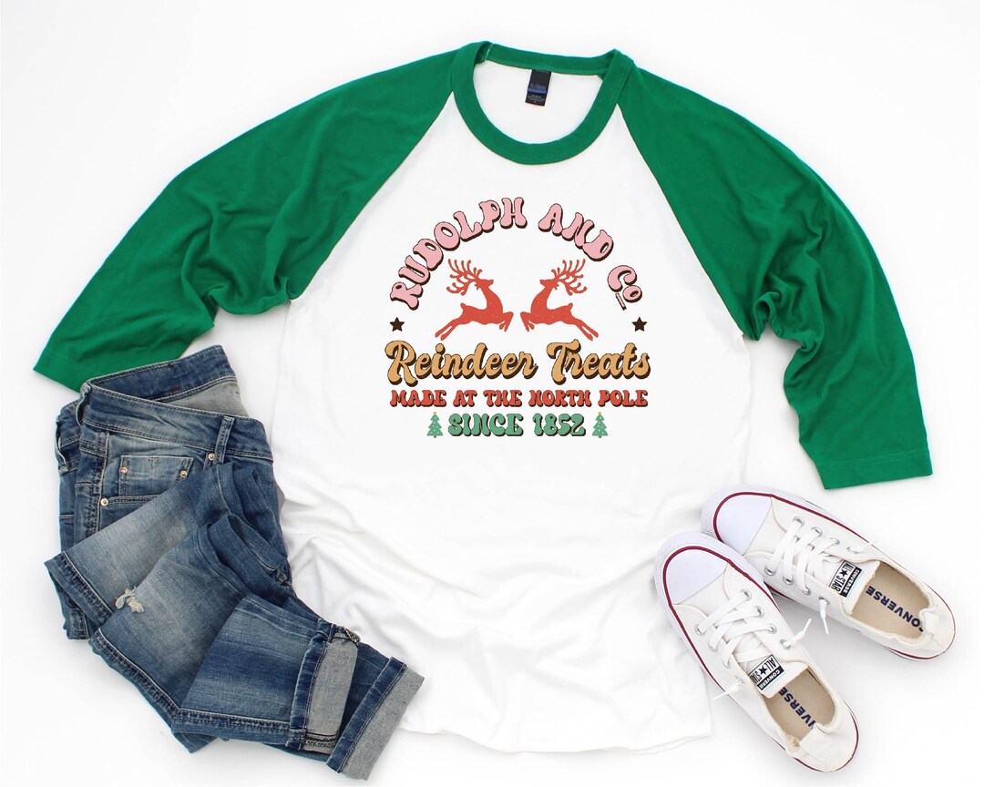 Rudolph and Co Raglan Shirt Reindeer Christmas Raglan Shirt - Etsy