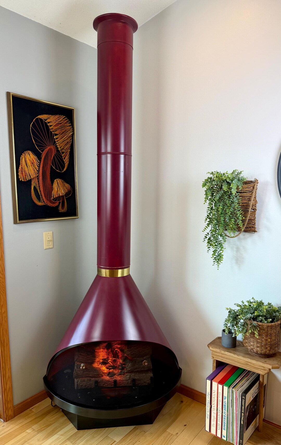 Vintage MCM Plum Purple Electric Heater Fireplace Dyna Flame Malm ...