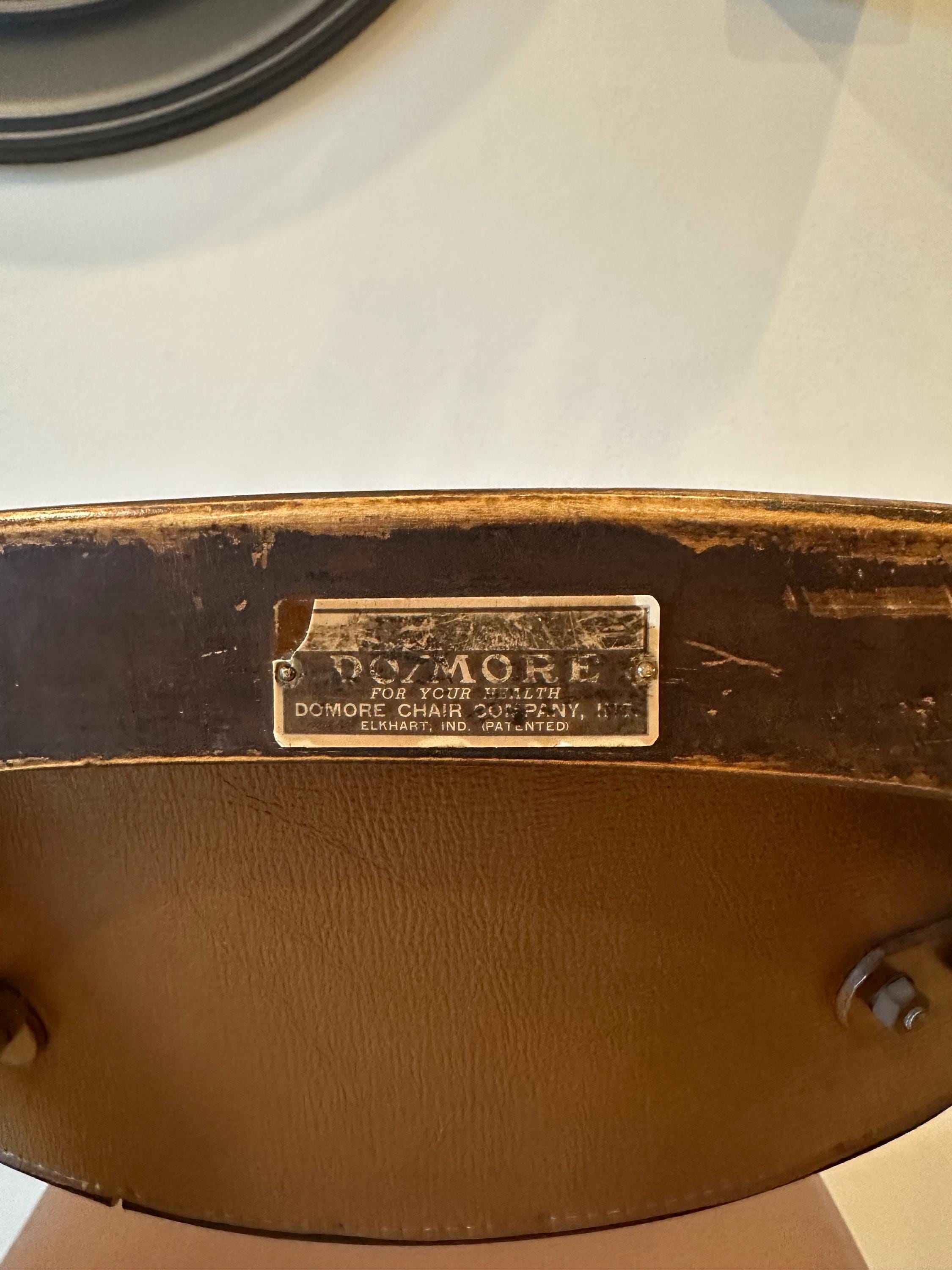 Vintage Solid Wood Desk Chair | Domore Chair Co. Wooden Swivel Chair ...