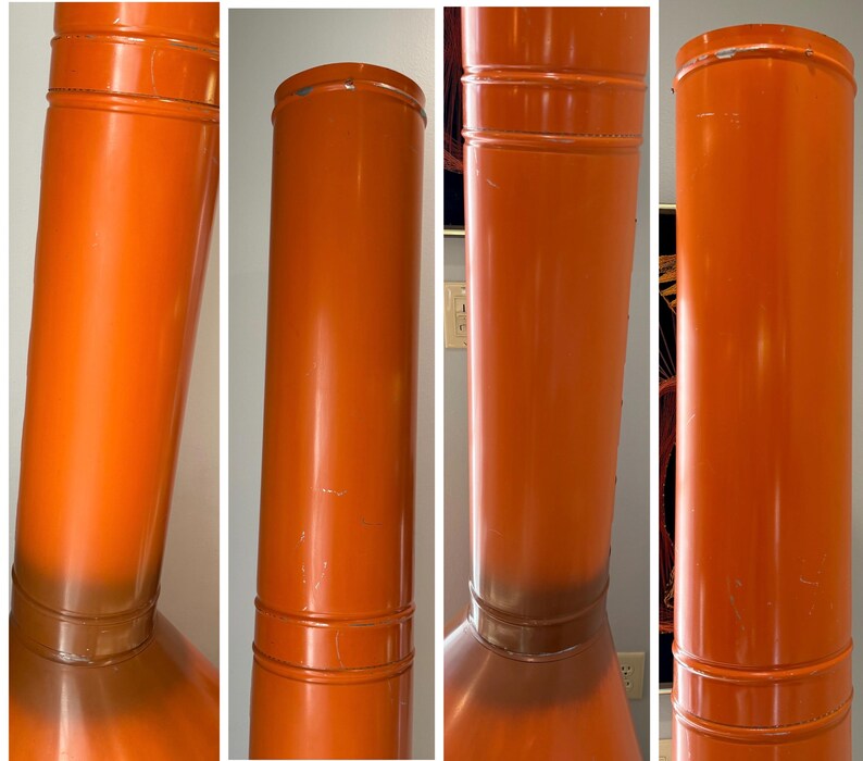 Vintage MCM MALM Brand Orange Electric Heater Fireplace Cone Preway ...