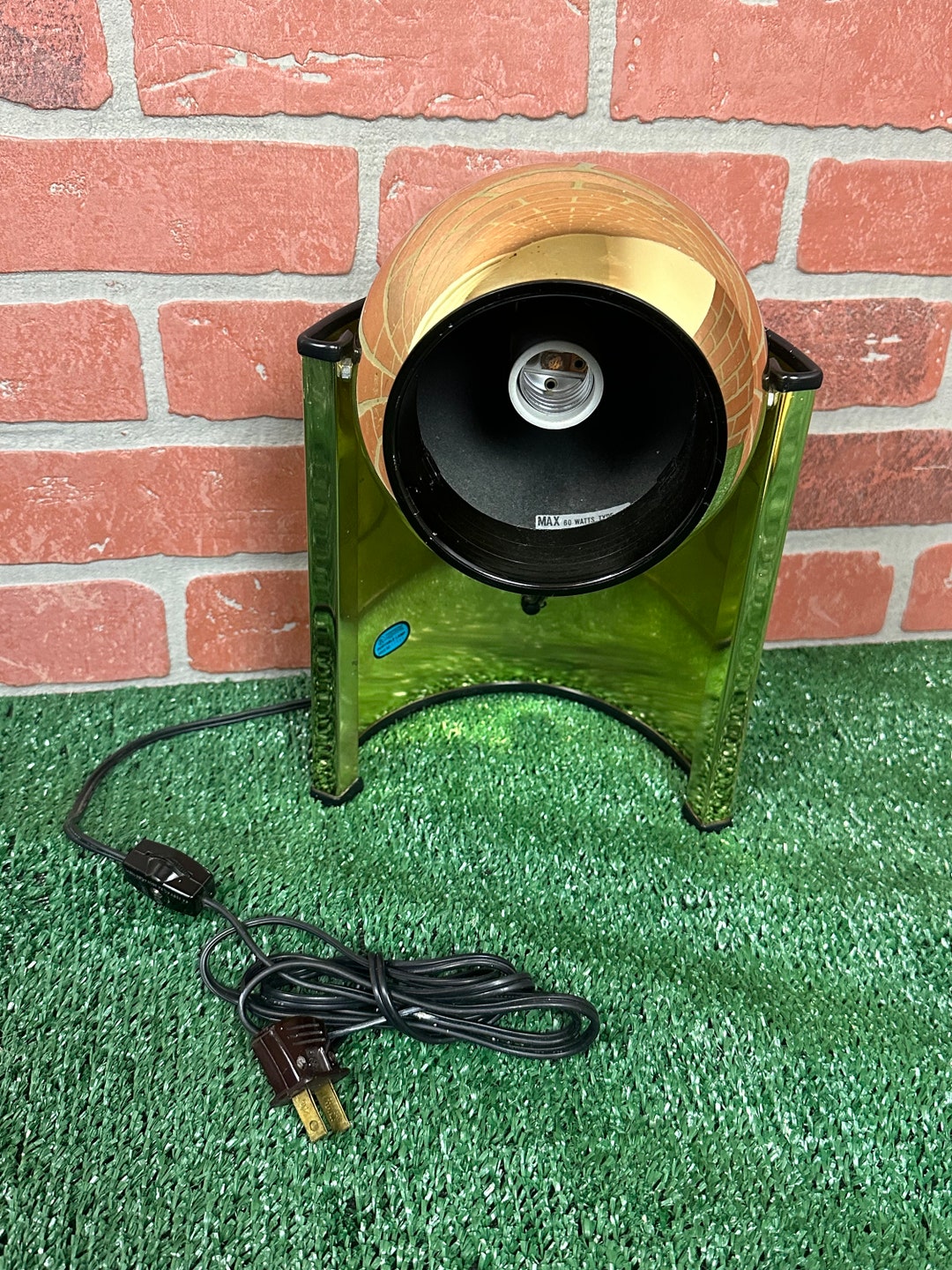 Vintage MCM Gold Atomic Orb Sphere Spotlight Light Eye Ball Desk Table ...