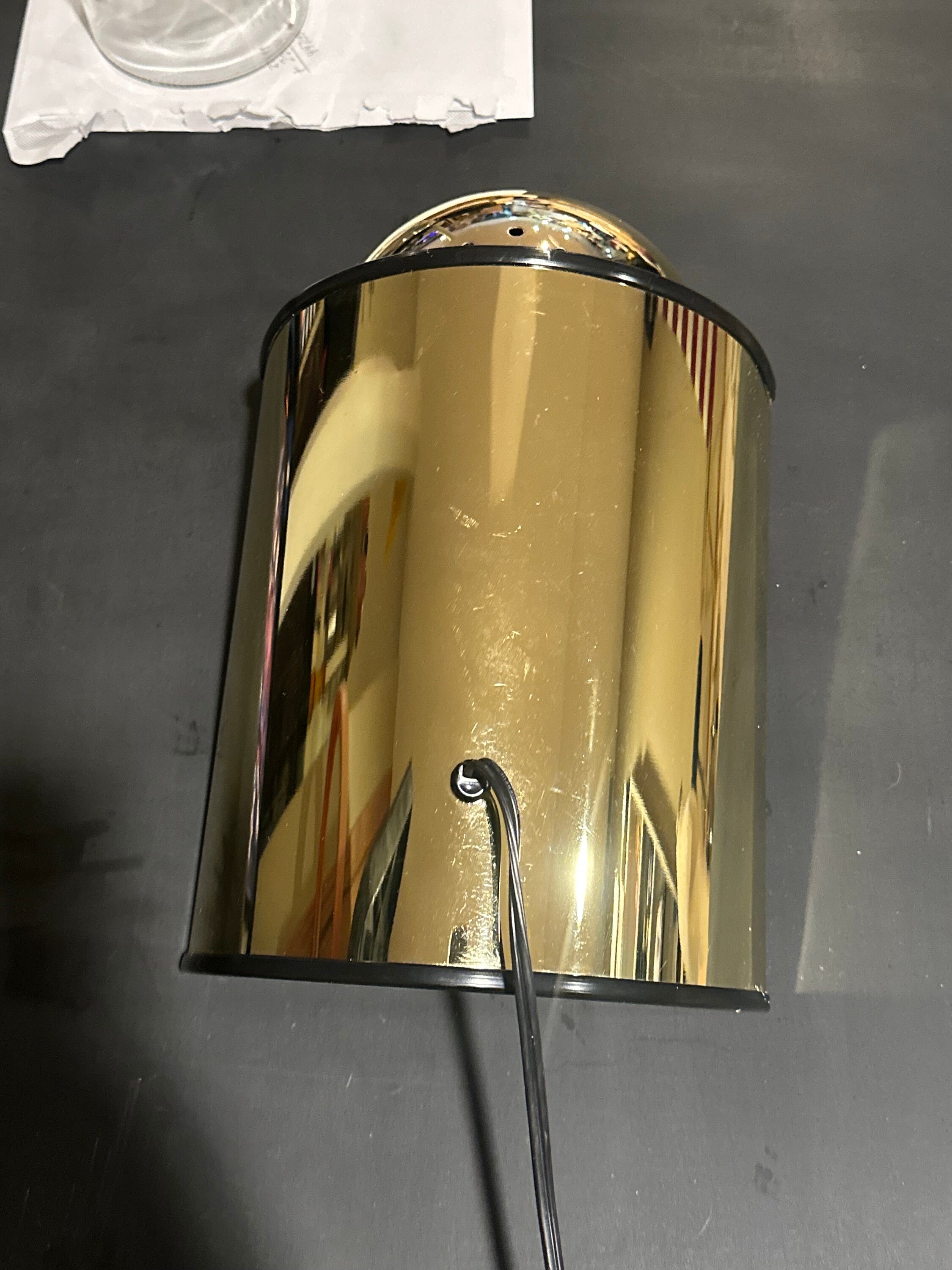 Vintage MCM Gold Atomic Orb Sphere Spotlight Light Eye Ball Desk Table ...