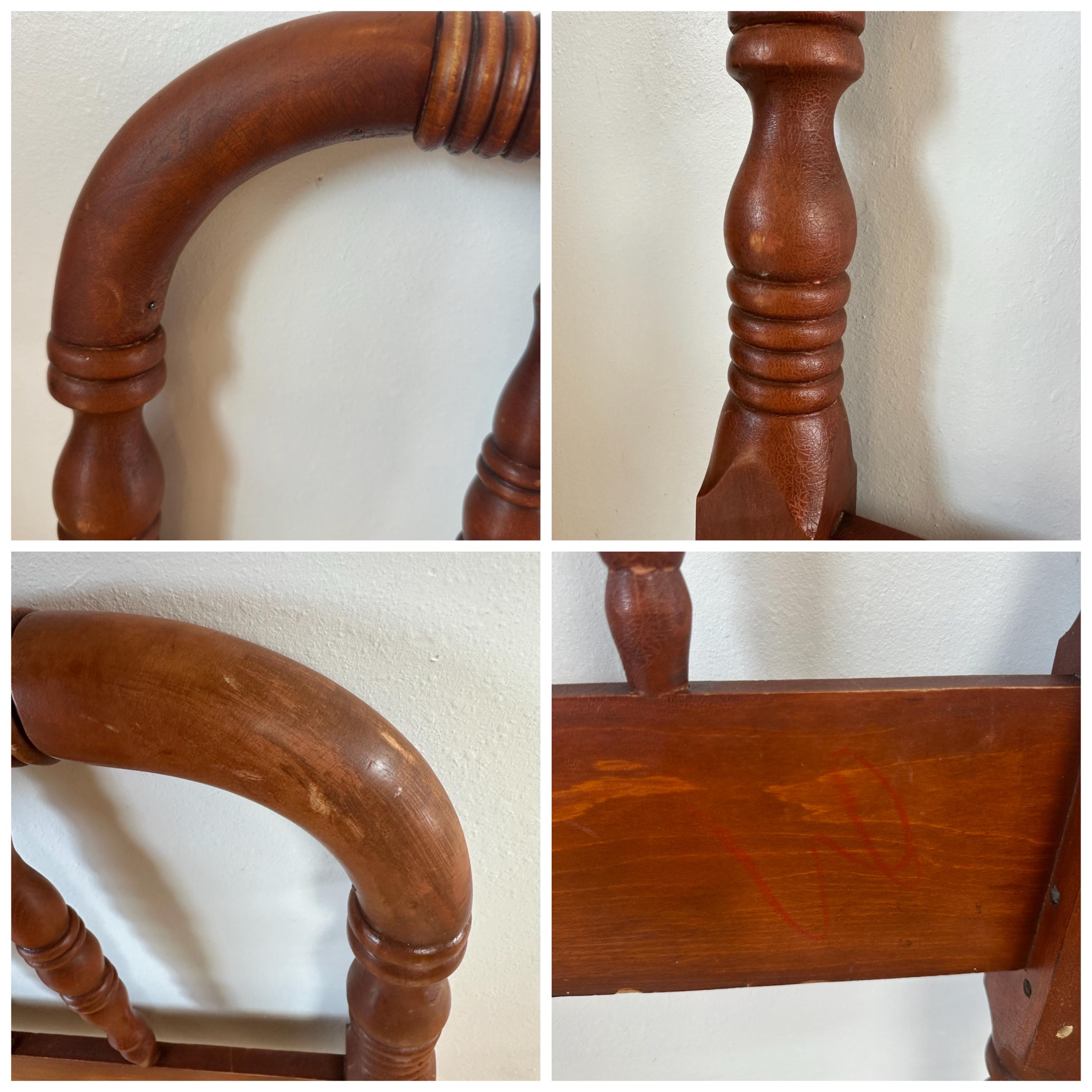Vintage Jenny-lind Heirloom Spindle Spool Style Wooden Headboard and ...