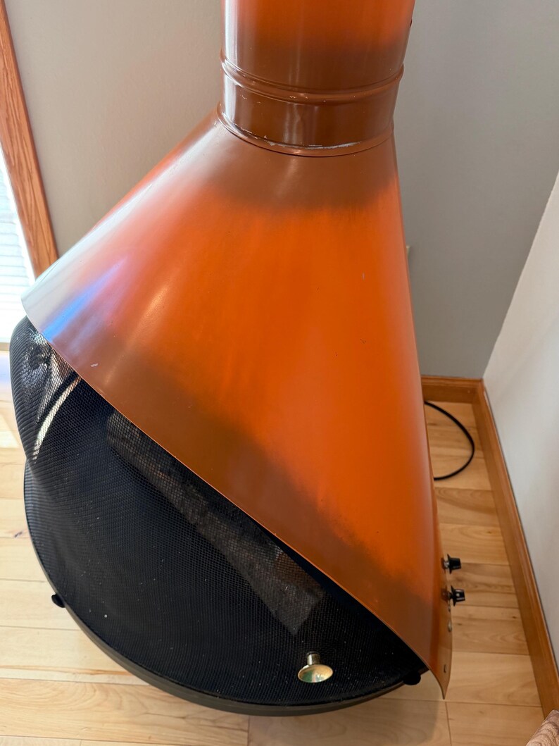 Vintage MCM MALM Brand Orange Electric Heater Fireplace Cone Preway ...