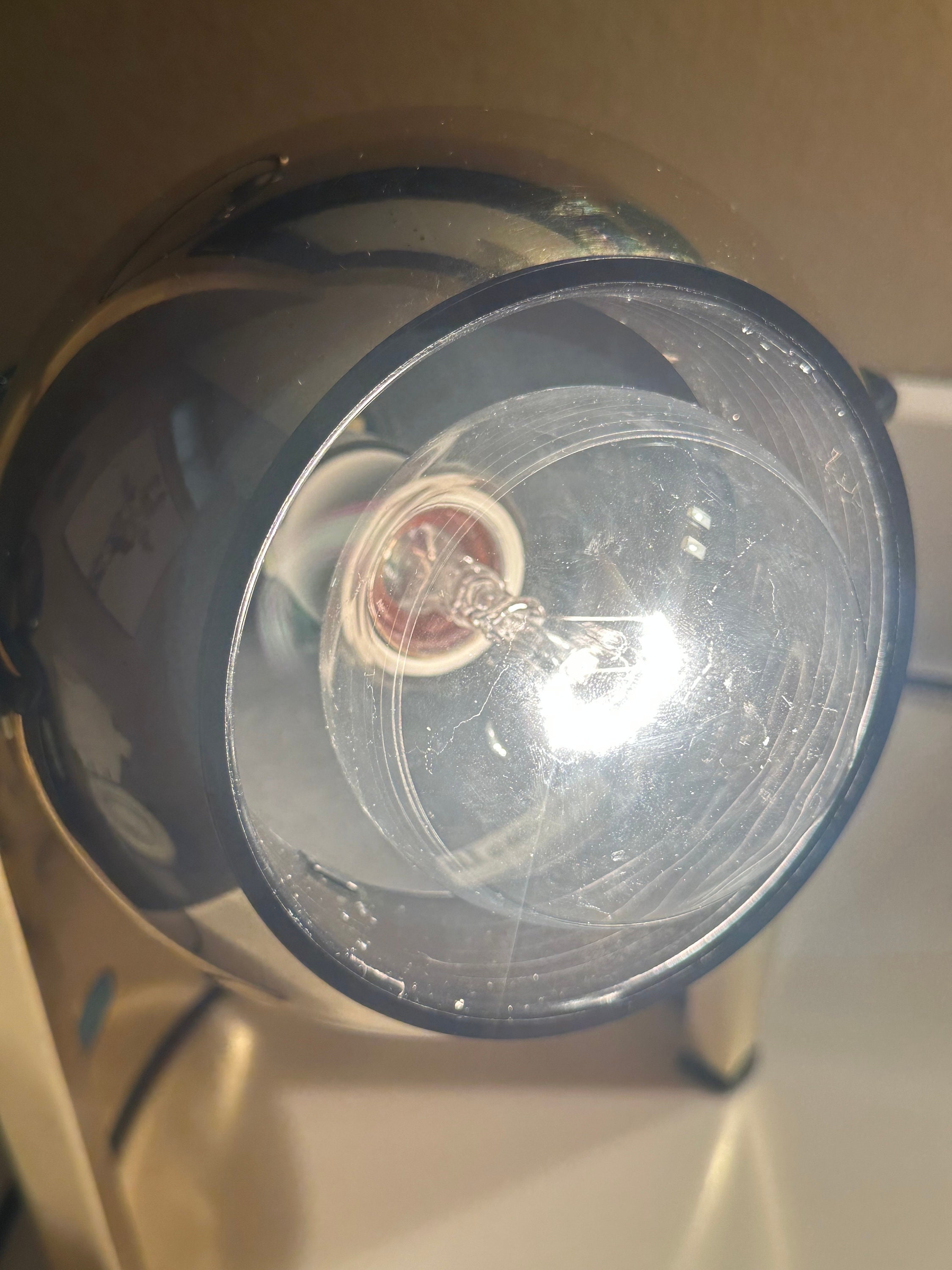 Vintage MCM Gold Atomic Orb Sphere Spotlight Light Eye Ball Desk Table ...