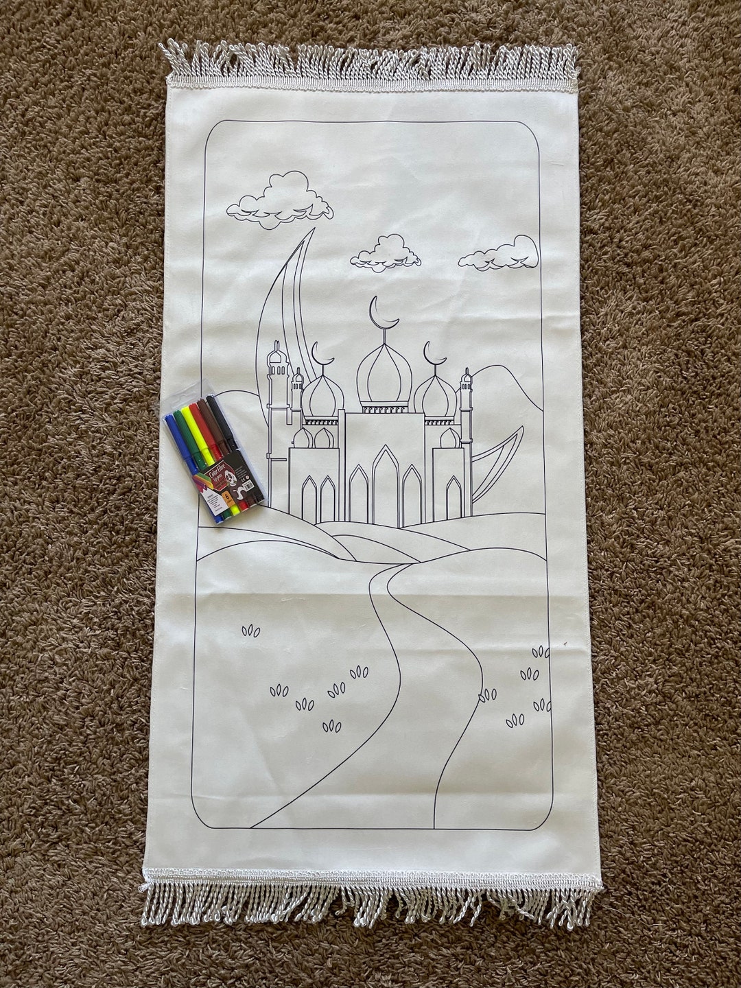 Kid Prayer Rug Coloring Activity - Etsy