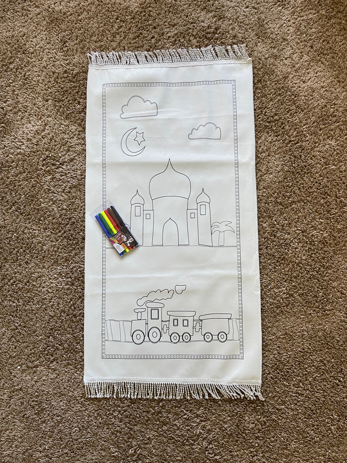 Kid Prayer Rug Coloring Activity - Etsy