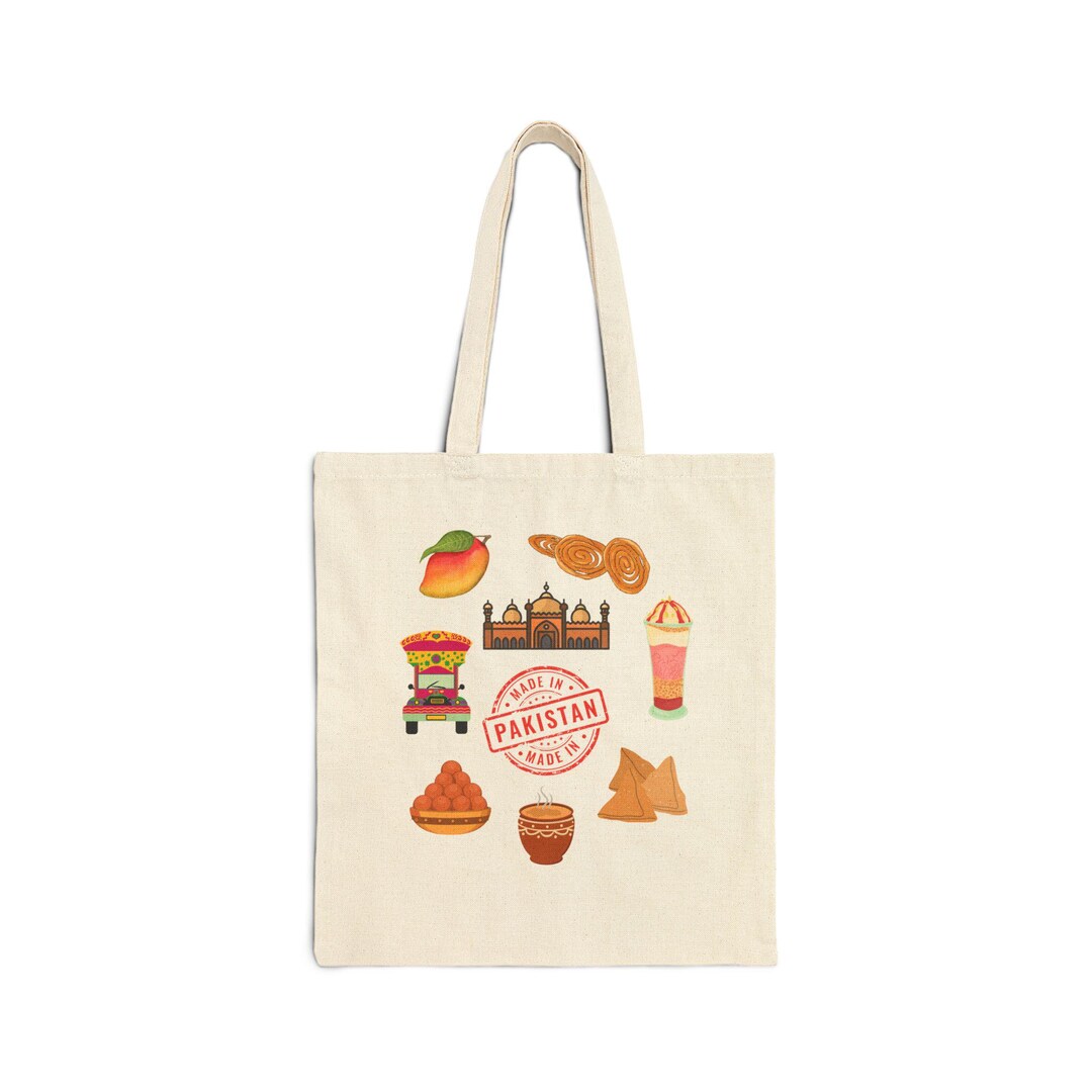 Pakistani Inspired Cotton Canvas Tote Bag - Etsy