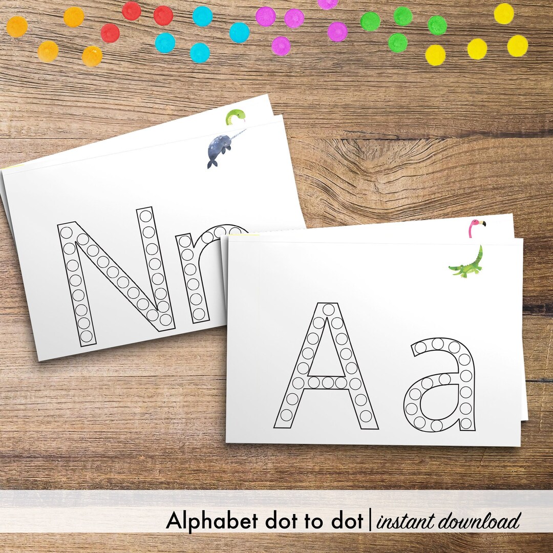 Do.a.dot Alphabet Printable Worksheets - Etsy