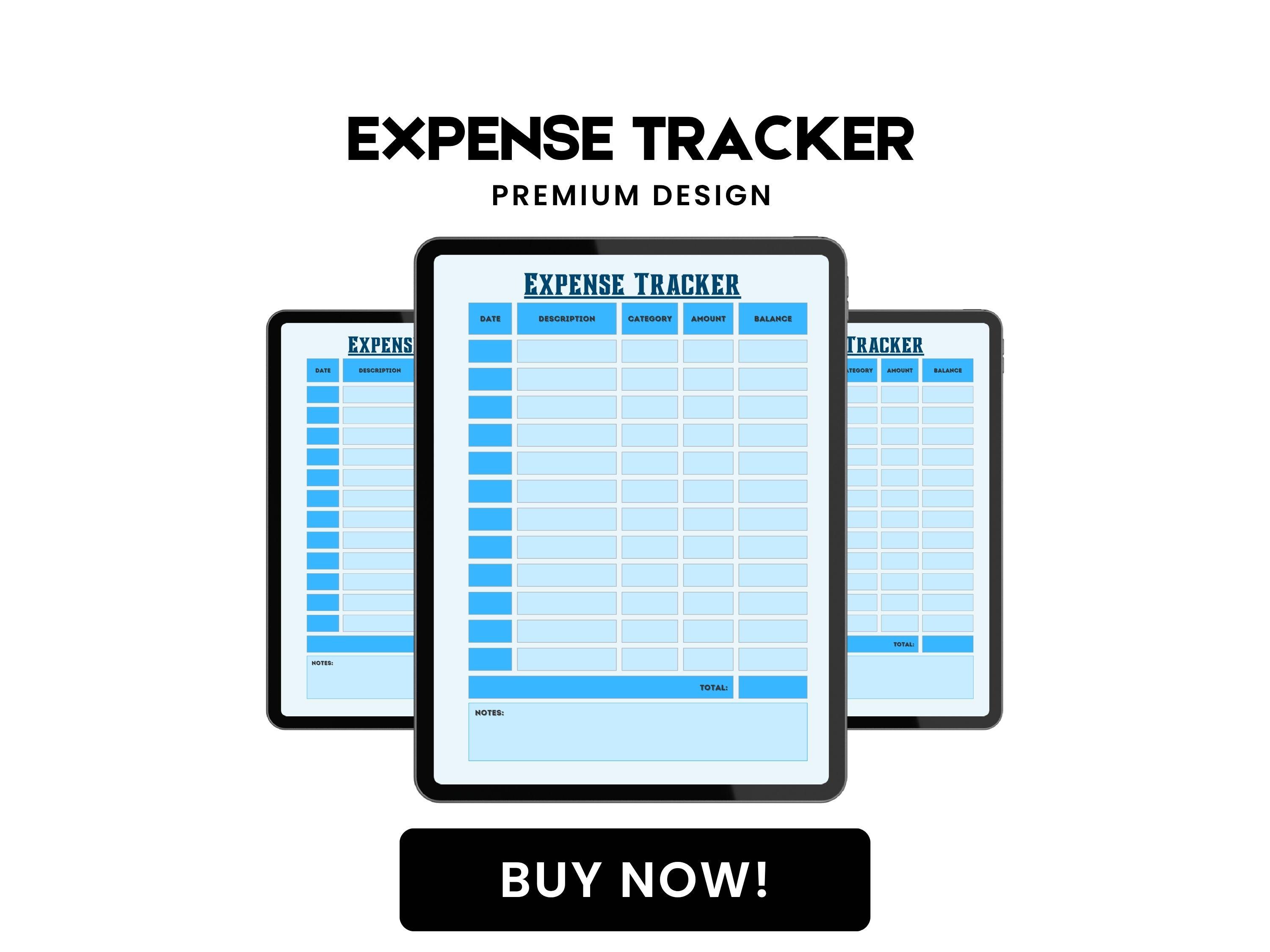Printable Expense Sheet PDF - Daily Balance Tracker, Simple Budget ...