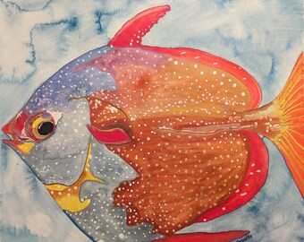 Longear Sunfish Painting - Etsy