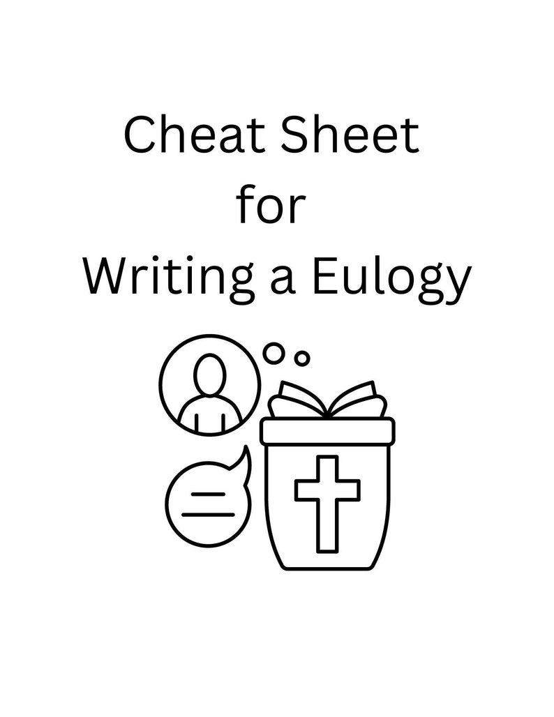 Cheat Sheet for Writing a Eulogy - Etsy