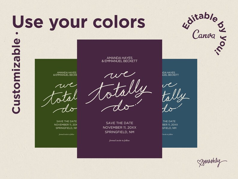 Customizable Save the Date Canva Template. Easy to Edit. Handwritten ...
