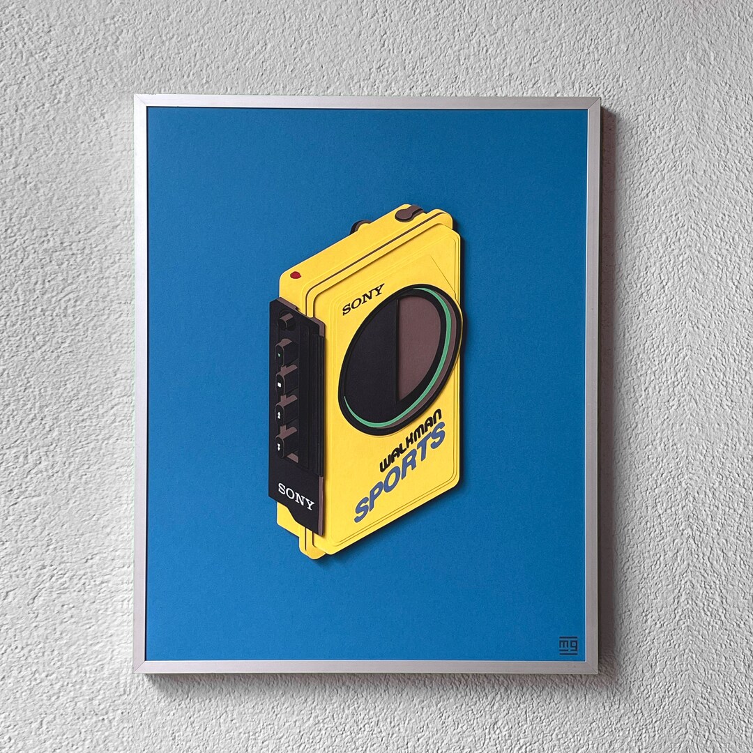 Sony Sports Walkman Paper Art - Etsy