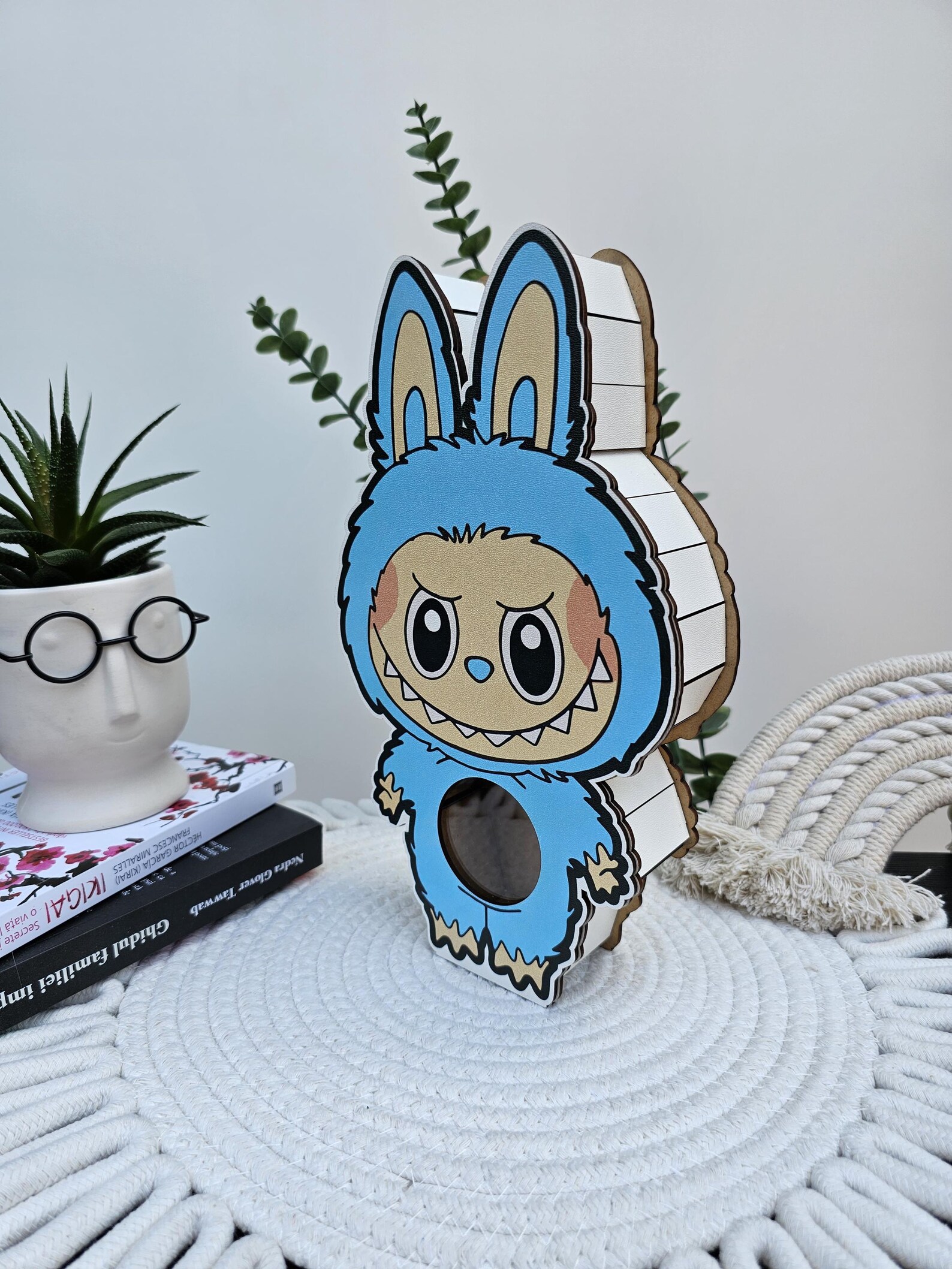 Labubu Custom Box ,labubu Piggy Bank , Labubu Wooden Coin Bank, Kids ...