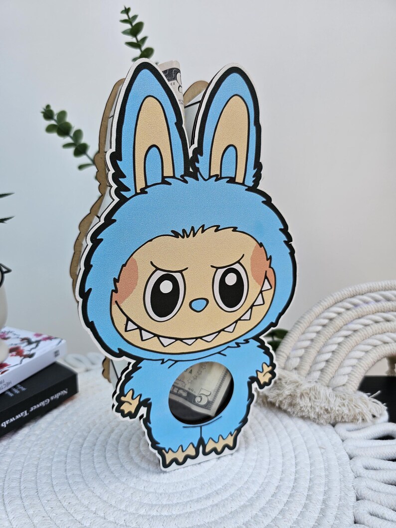 Labubu Custom Box ,labubu Piggy Bank , Labubu Wooden Coin Bank, Kids ...