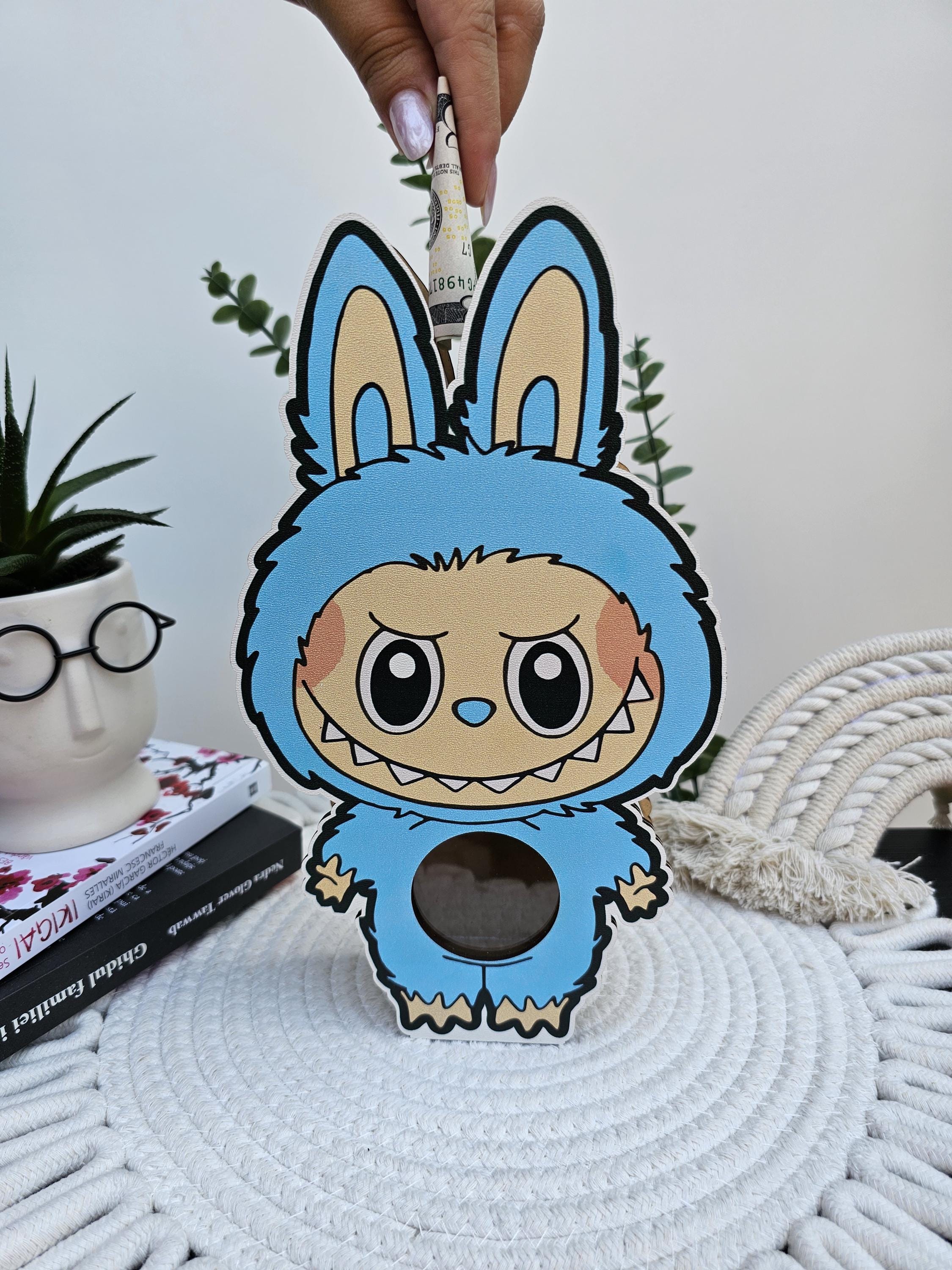 Labubu Custom Box ,labubu Piggy Bank , Labubu Wooden Coin Bank, Kids ...