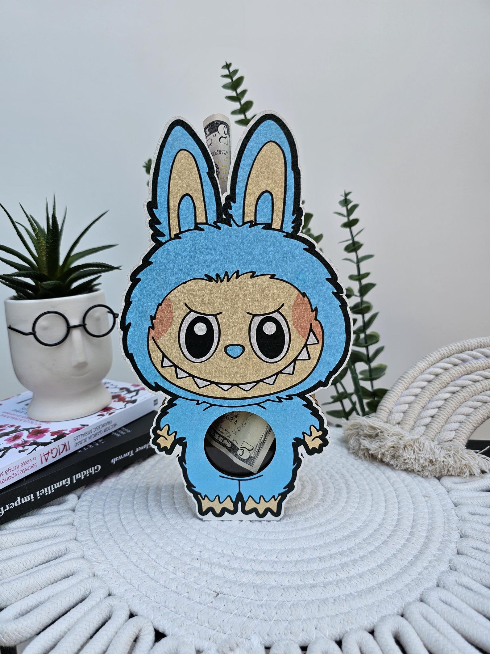 Labubu Custom Box ,labubu Piggy Bank , Labubu Wooden Coin Bank, Kids ...