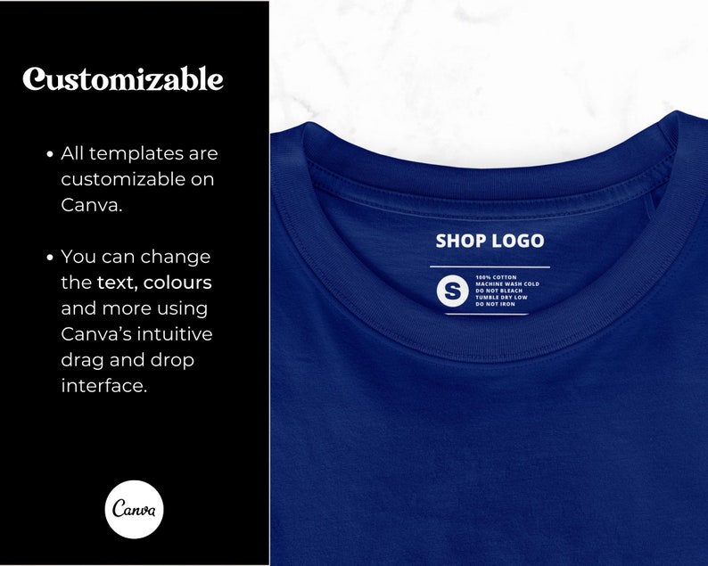 Editable Clothing Tag Template, T-shirt Neck Label, Garment Care Tag ...