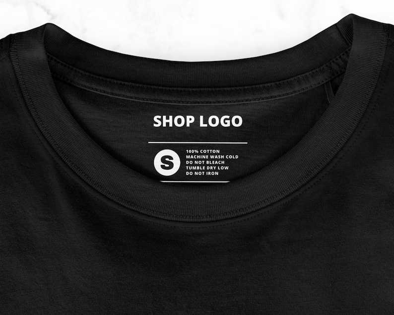 Editable Clothing Tag Template, T-shirt Neck Label, Garment Care Tag ...