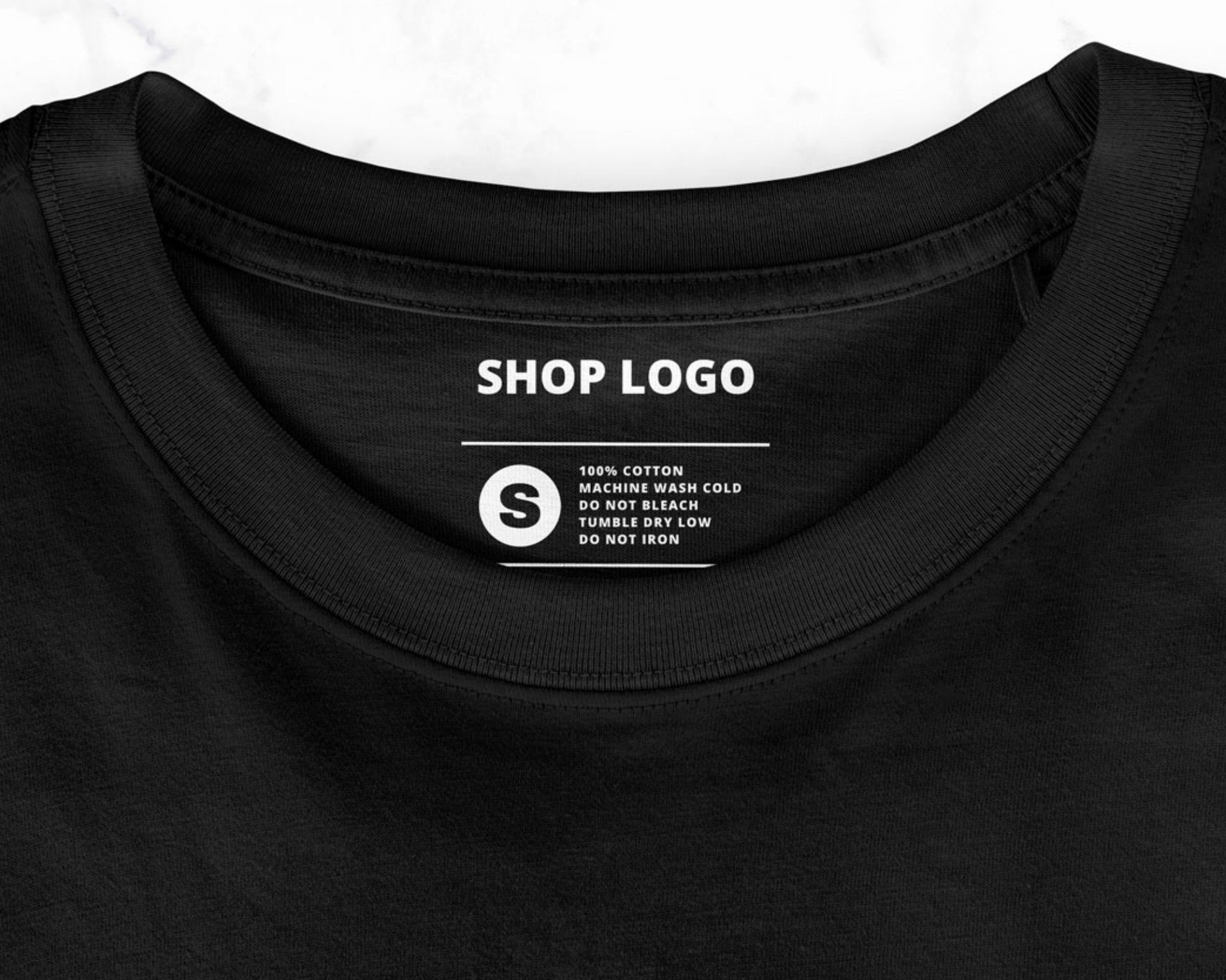Editable Clothing Tag Template, T-shirt Neck Label, Garment Care Tag ...